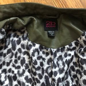 2B Bebe | Jackets & Coats | Army Green Leather Jacket | Poshmark
